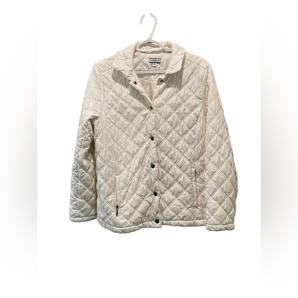 croft & barrow | Jackets & Coats | Croft Barrow White Quilted Jacket M ...